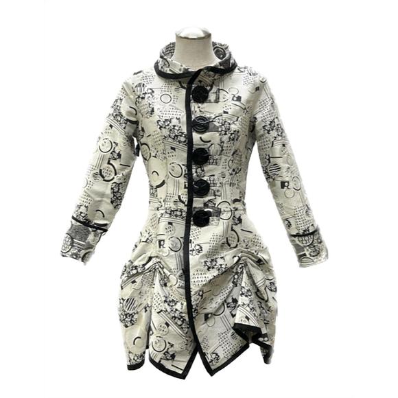An Ren | Jackets & Coats | New An Ren Button Down Dress Coat In Ivory ...